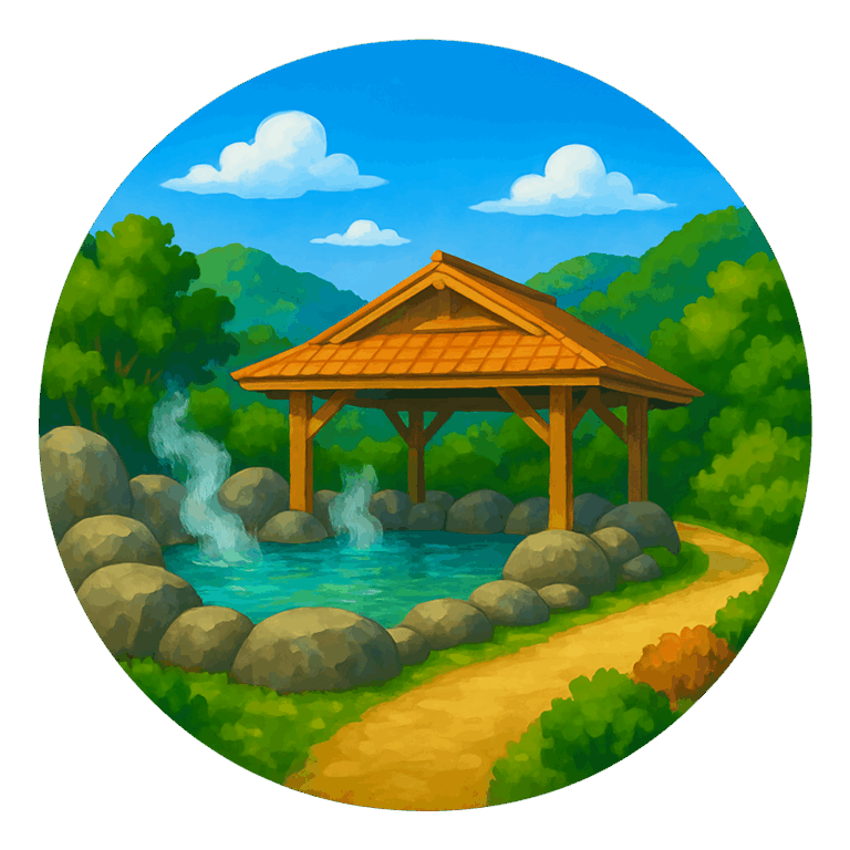 三朝温泉 Misasa Onsen – わかりやすい観光マップ Japan Sightseeing Map Kawaii Official