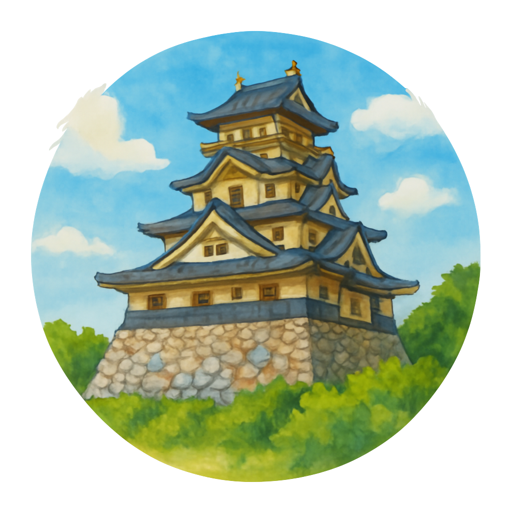 安土城跡 Azuchi Castle Ruins – わかりやすい観光マップ Japan Sightseeing Map Kawaii ...