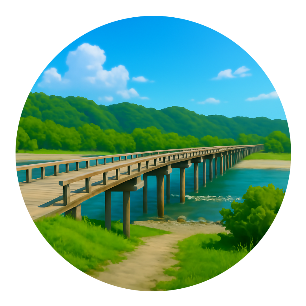 蓬莱橋 Horai Bridge – わかりやすい観光マップ Japan Sightseeing Map Kawaii Official
