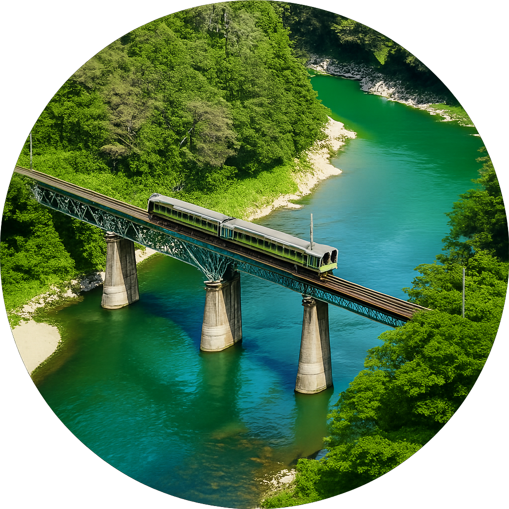 天竜峡 Tenryu Gorge – わかりやすい観光マップ Japan Sightseeing Map Kawaii Official