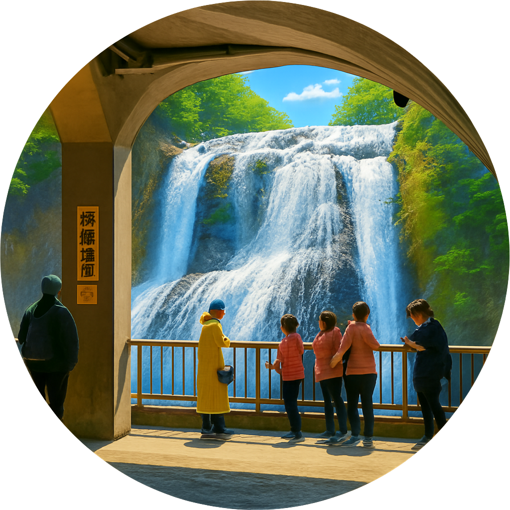 袋田の滝 Fukuroda Falls – わかりやすい観光マップ Japan Sightseeing Map Kawaii Official