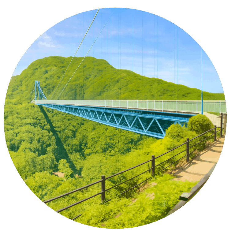 竜神大吊橋 Ryujin Oturibashi – わかりやすい観光マップ Japan Sightseeing Map Kawaii Official