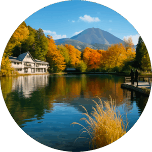 金鱗湖 Lake Kinrin (Kinrinko) – わかりやすい観光マップ Japan Sightseeing Map Kawaii ...
