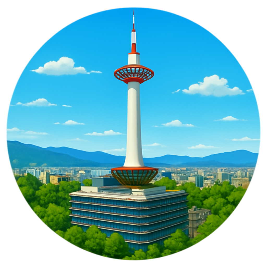京都タワー Kyoto Tower – わかりやすい観光マップ Japan Sightseeing Map Kawaii Official