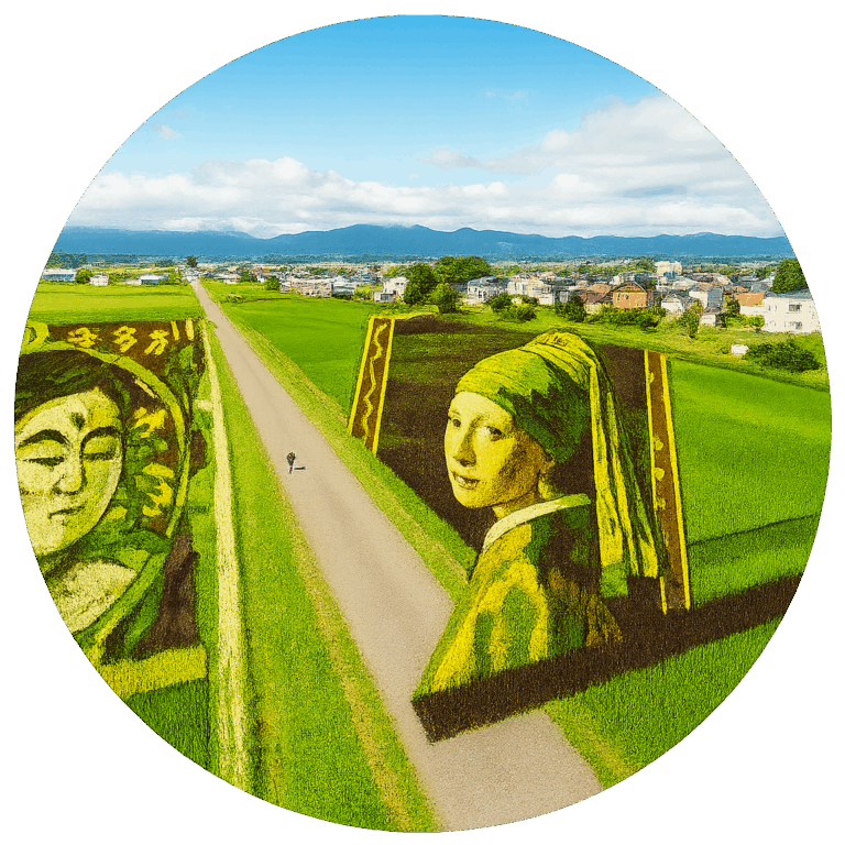 田舎館村田んぼアート Inakadate mura Rice Field Art – わかりやすい観光マップ Japan ...