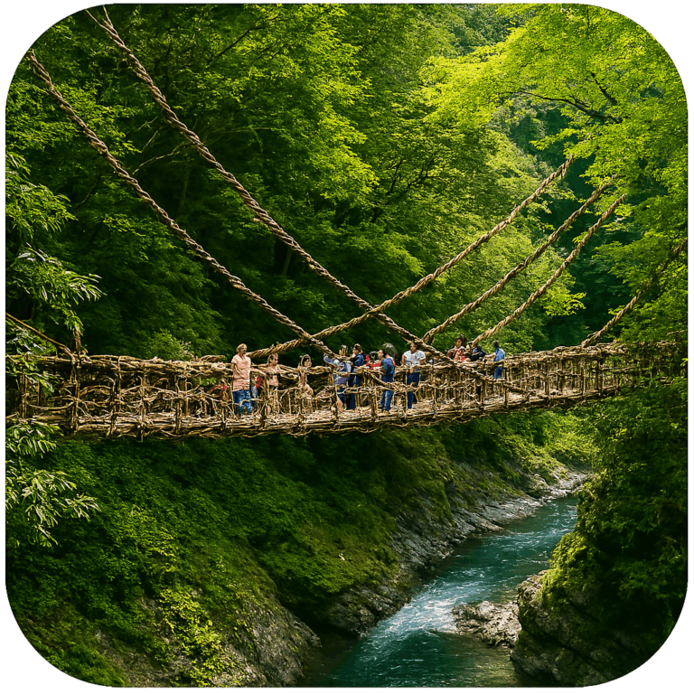 大歩危 祖谷のかずら橋 Oboke Gorge & Iya-no-Kazurabashi Vine Bridge – わかりやすい観光マップ ...